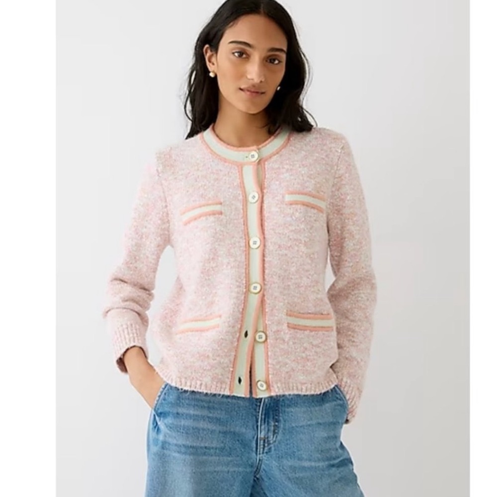 J Crew Marled Sweater Lady Jacket - Gem